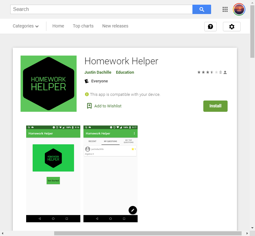Homework Helper · Justin Dachille
